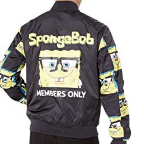 Members Only | Jackets & Coats | Mens Members Only Spongebob Bomber ...